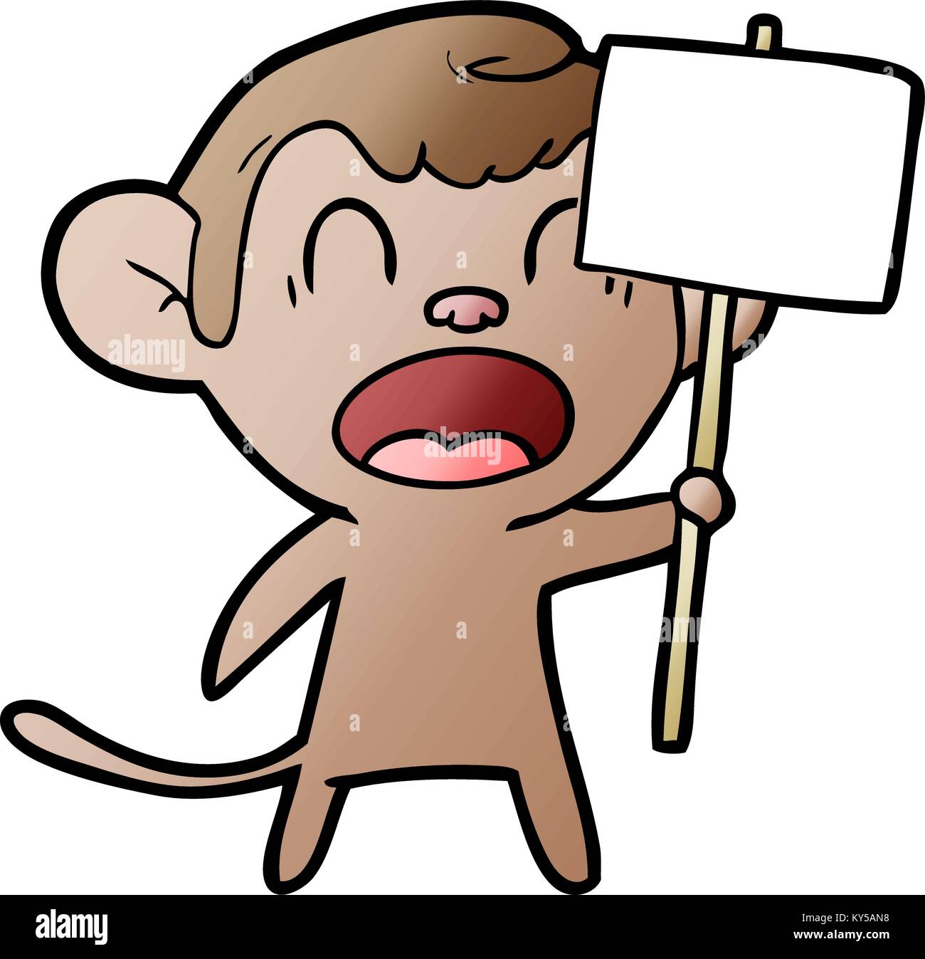 shouting cartoon monkey Stock Vector Image & Art - Alamy