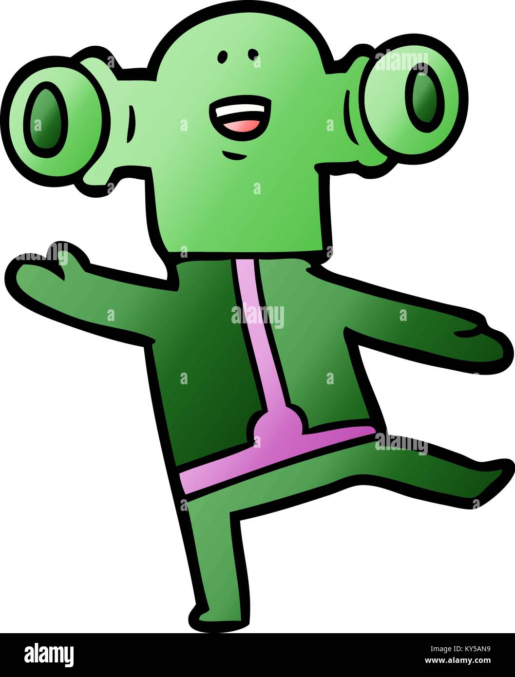 friendly cartoon alien Stock Vector Image & Art - Alamy