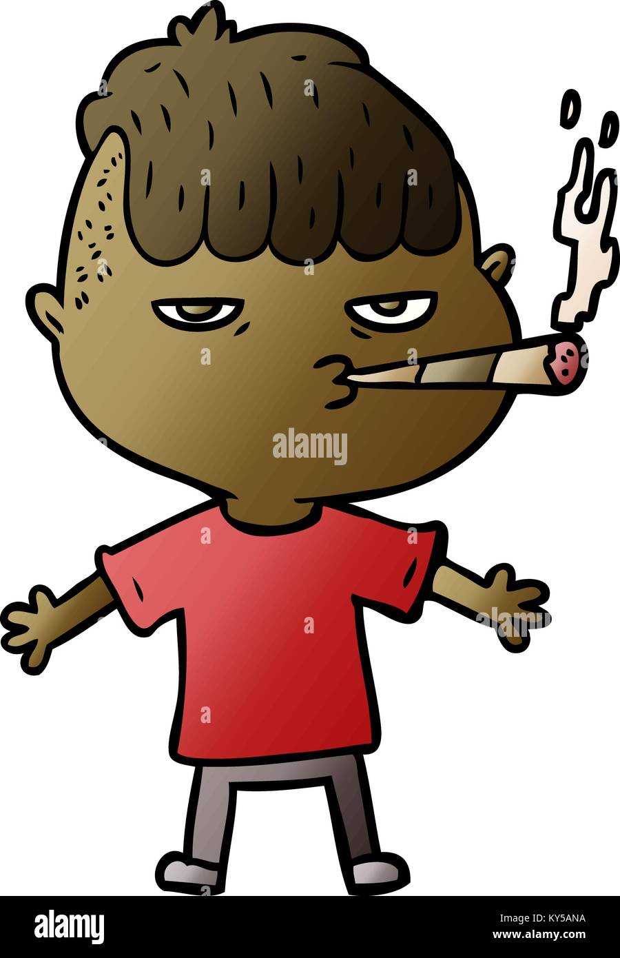 cartoon man smoking Stock Vector Image & Art - Alamy