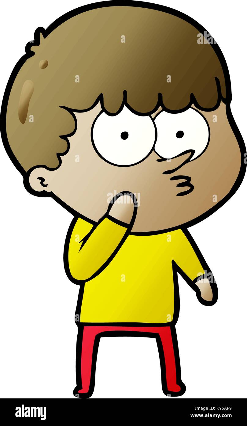cartoon curious boy Stock Vector Image & Art - Alamy