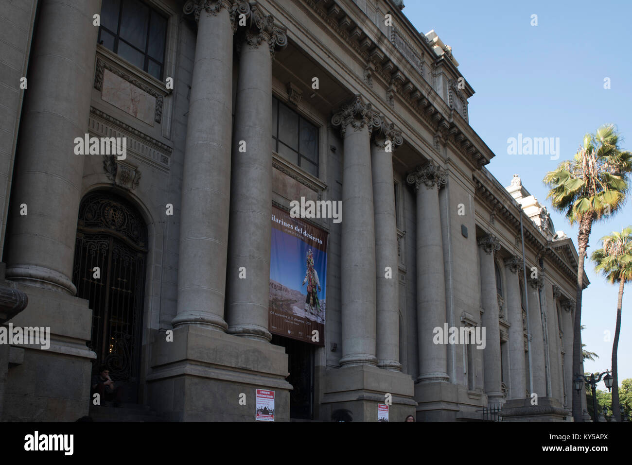 Front facade/entrance of the Biblioteca Nacional (National Library ...