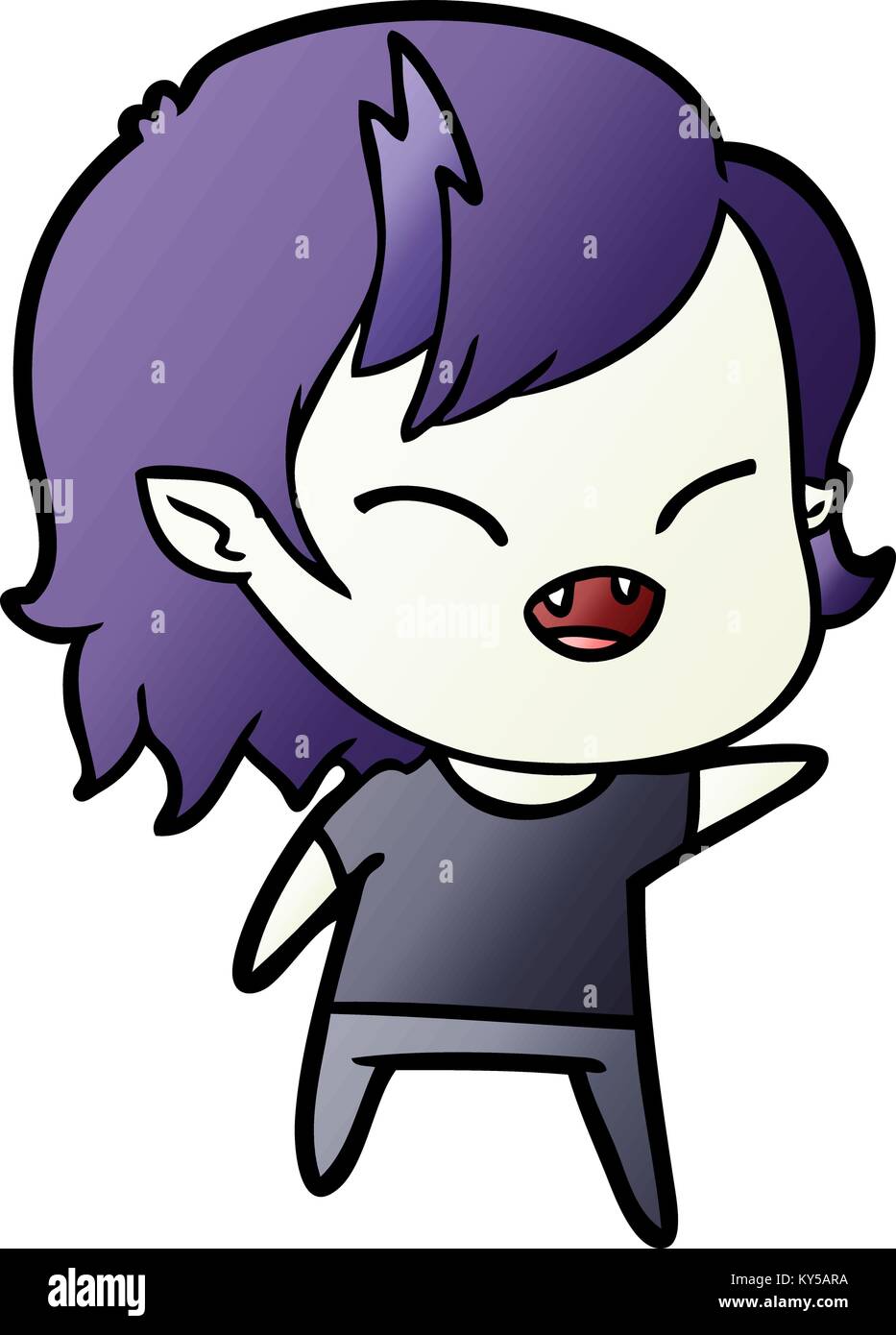 cartoon laughing vampire girl Stock Vector Image & Art - Alamy