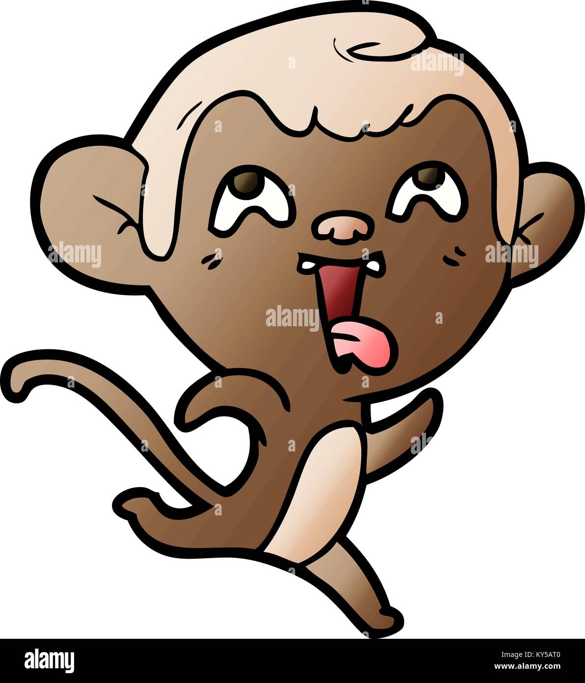 crazy cartoon monkey Stock Vector Image & Art - Alamy