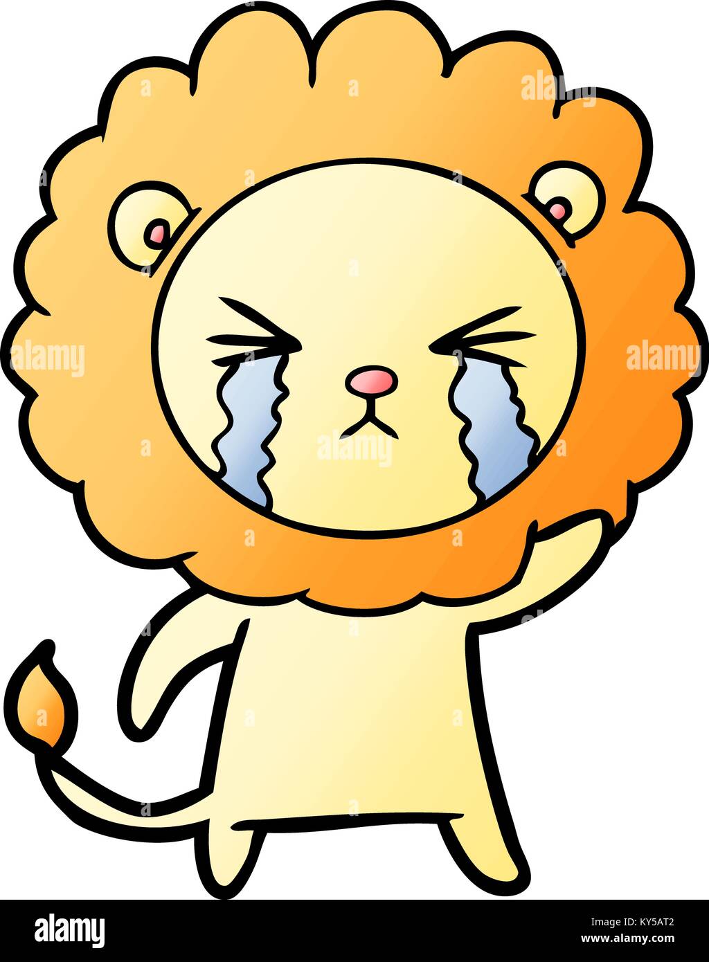 cartoon crying lion Stock Vector Image & Art - Alamy