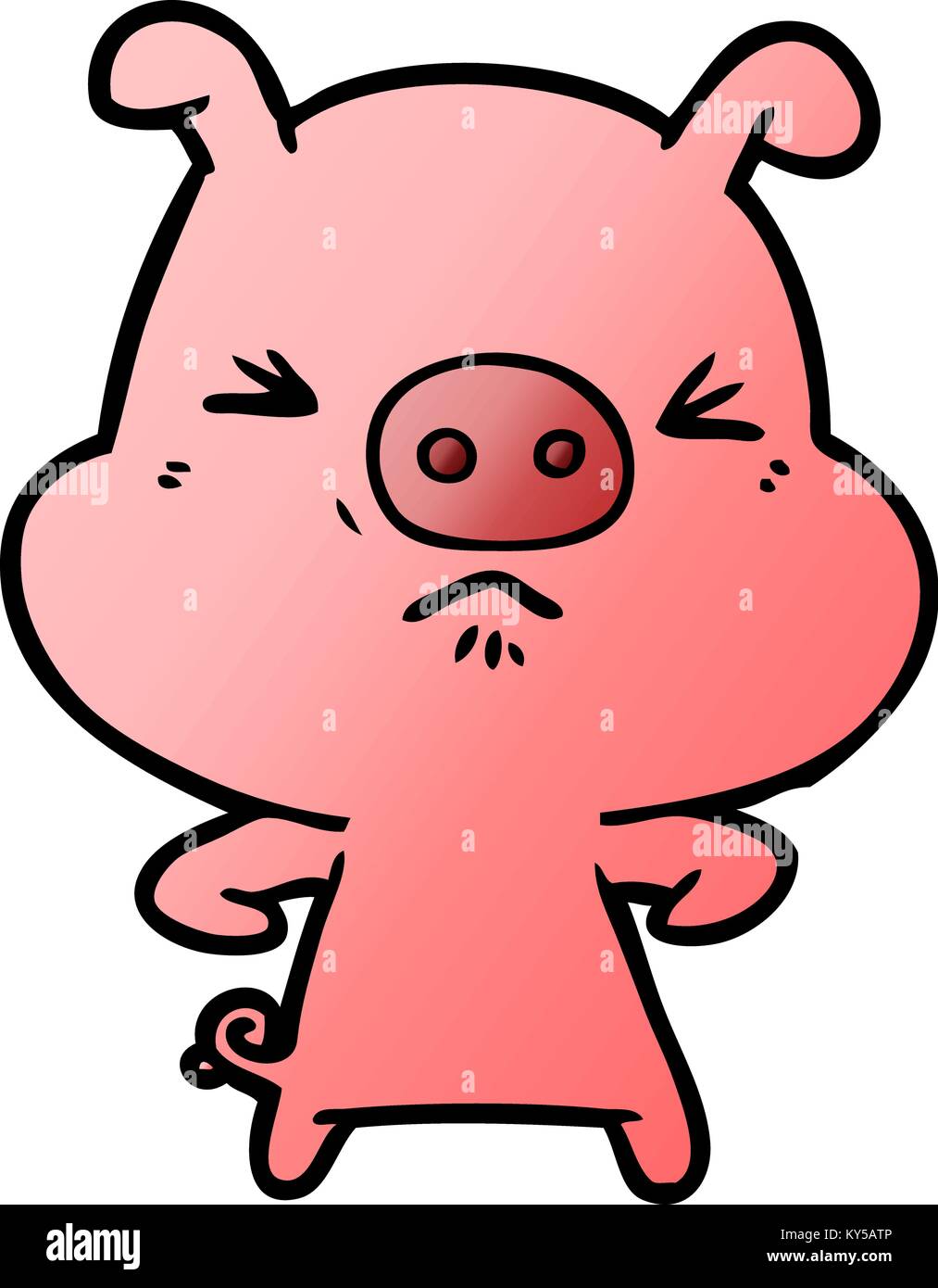 cartoon angry pig Stock Vector Image & Art - Alamy