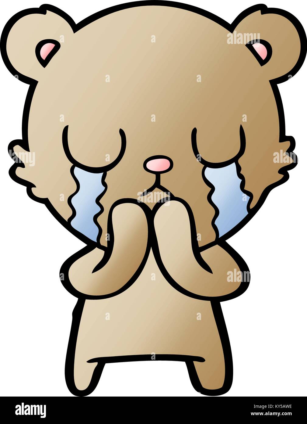 crying cartoon bear Stock Vector Image & Art - Alamy