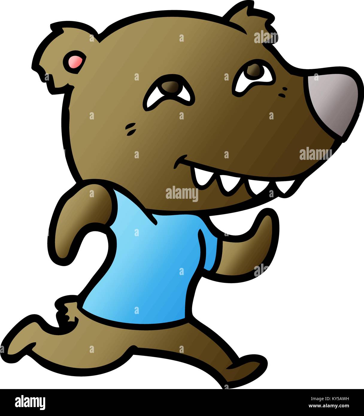 cartoon bear running Stock Vector Image & Art - Alamy