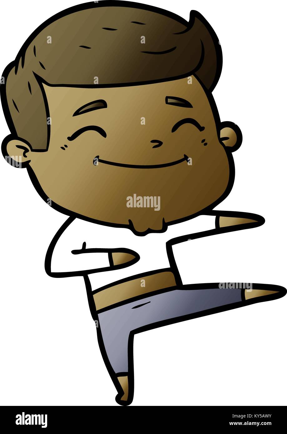 happy cartoon man dancing Stock Vector Image & Art - Alamy
