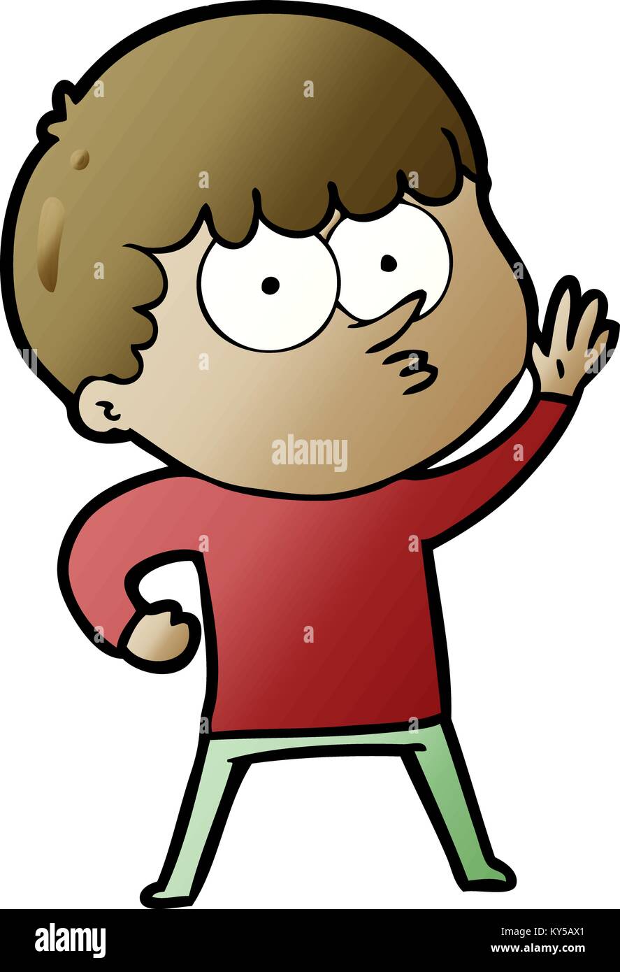 cartoon curious boy Stock Vector Image & Art - Alamy