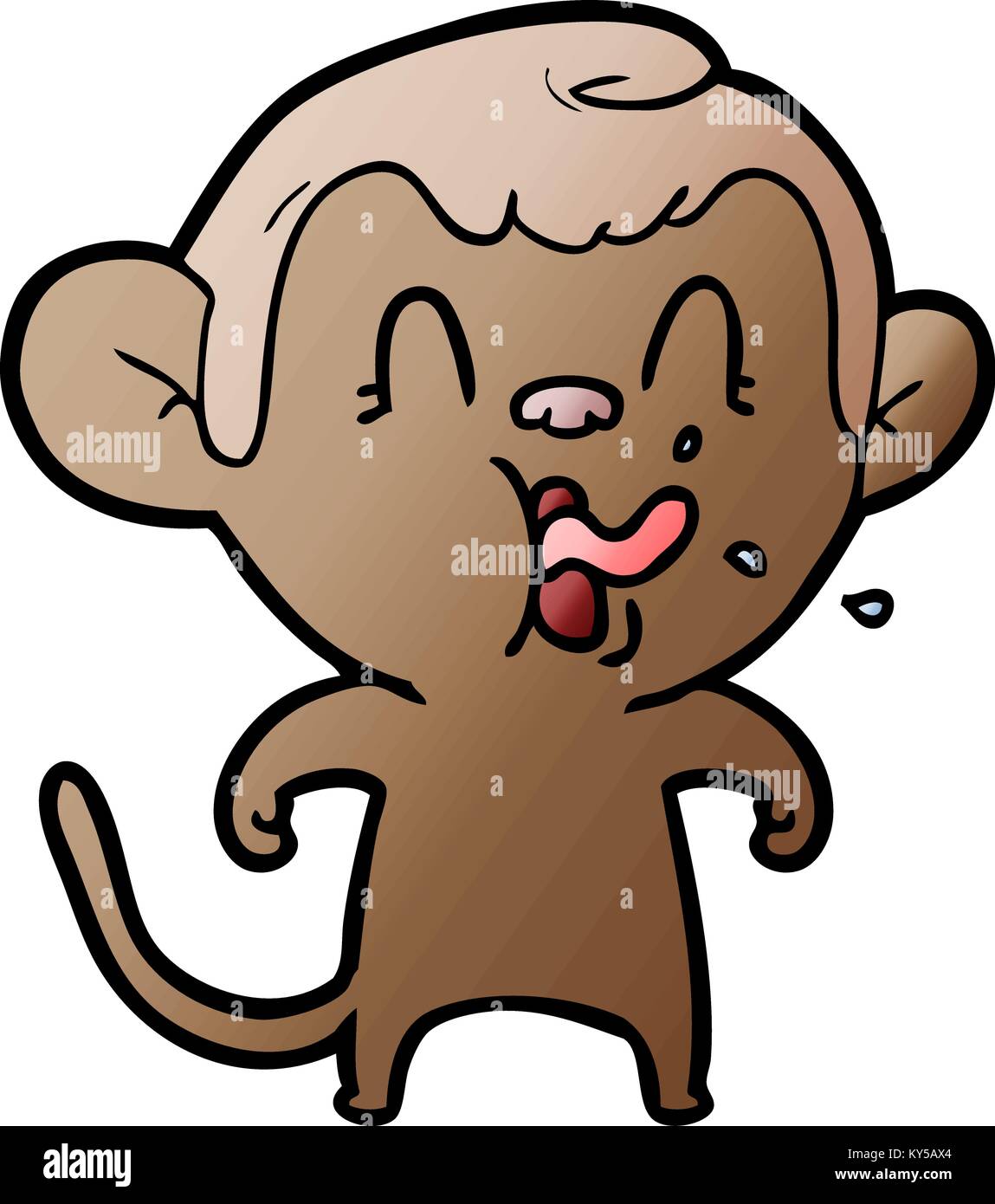 crazy cartoon monkey Stock Vector Image & Art - Alamy