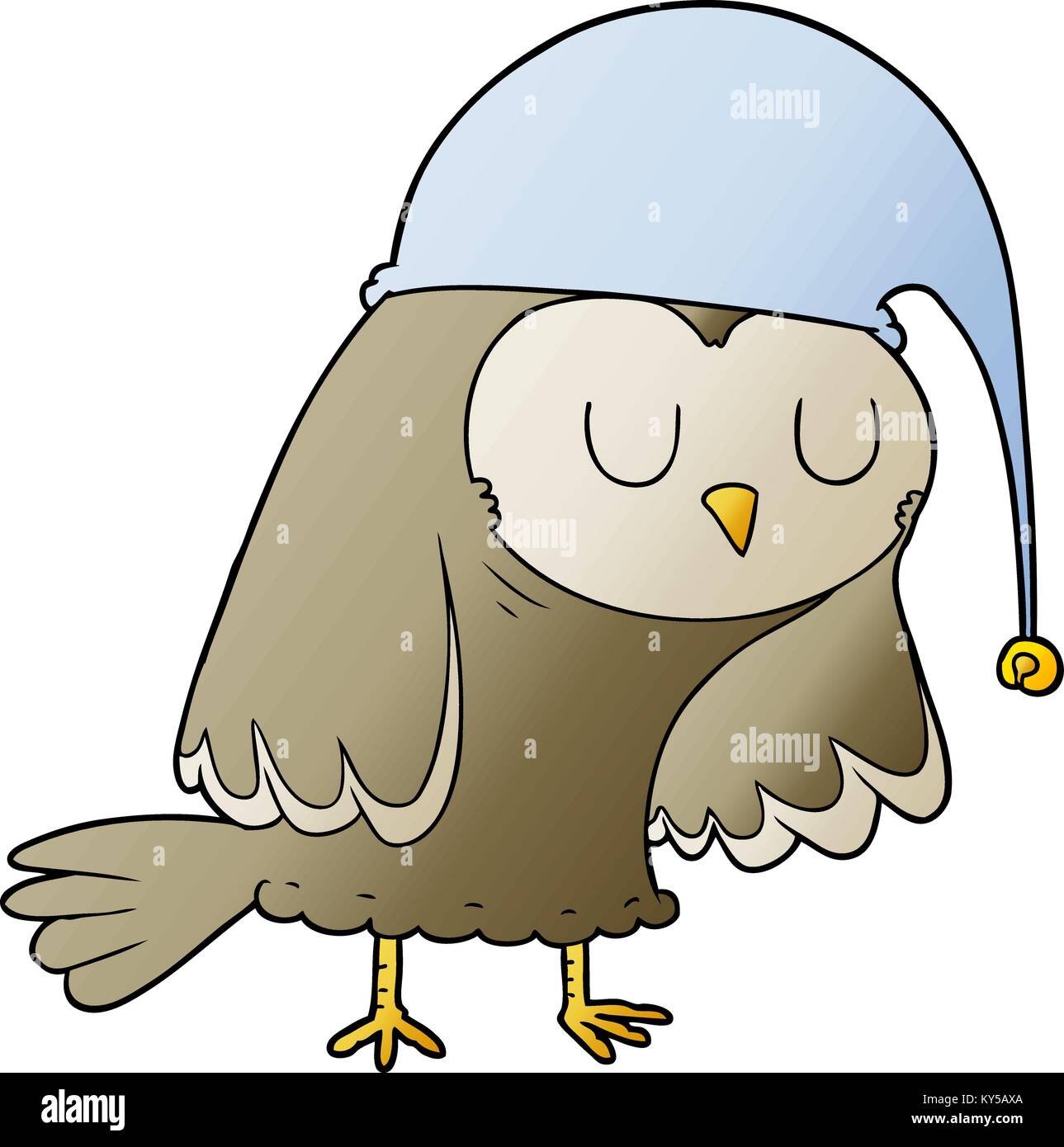 Owl sleeping funny Cut Out Stock Images & Pictures - Alamy