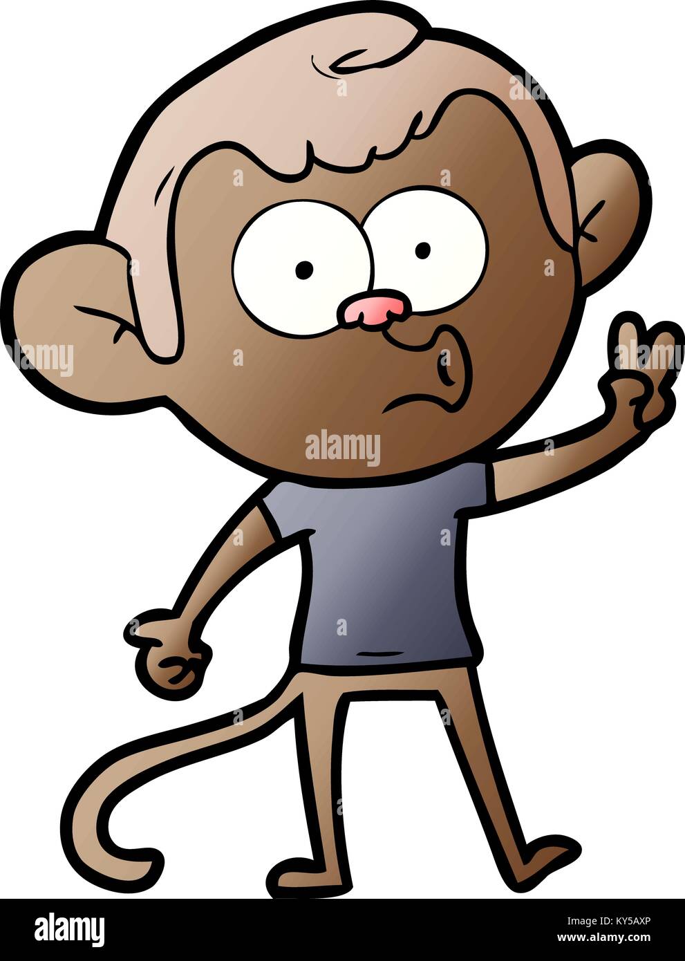 cartoon hooting monkey Stock Vector Image & Art - Alamy