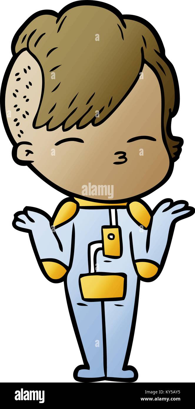 cartoon girl wearing futuristic clothes Stock Vector Image & Art - Alamy
