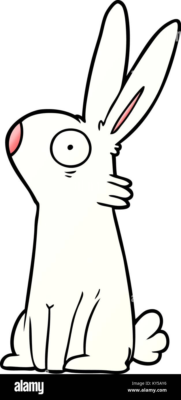 cartoon startled rabbit Stock Vector Image & Art - Alamy