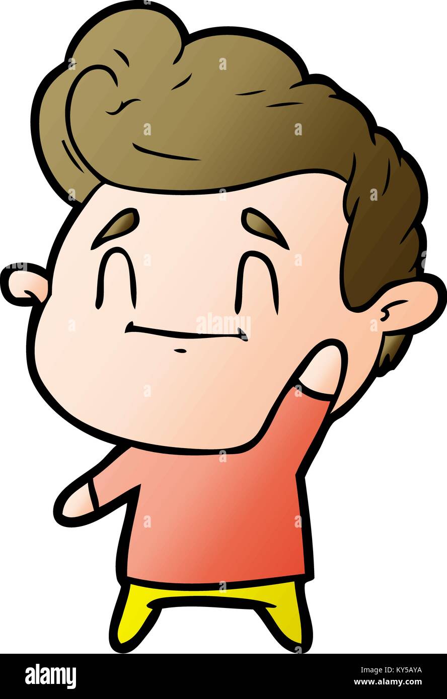 happy cartoon man Stock Vector Image & Art - Alamy