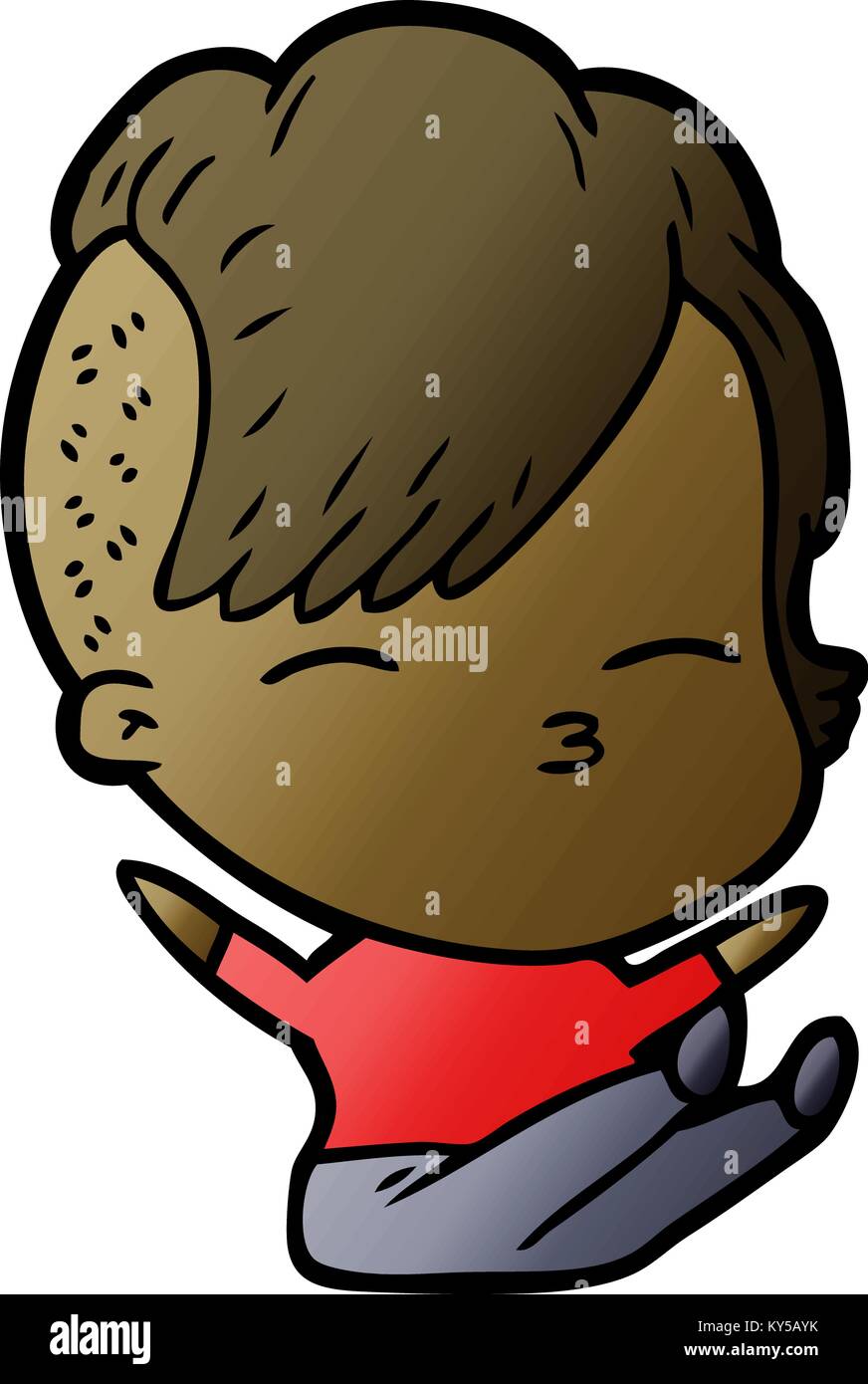 cartoon squinting girl Stock Vector Image & Art - Alamy