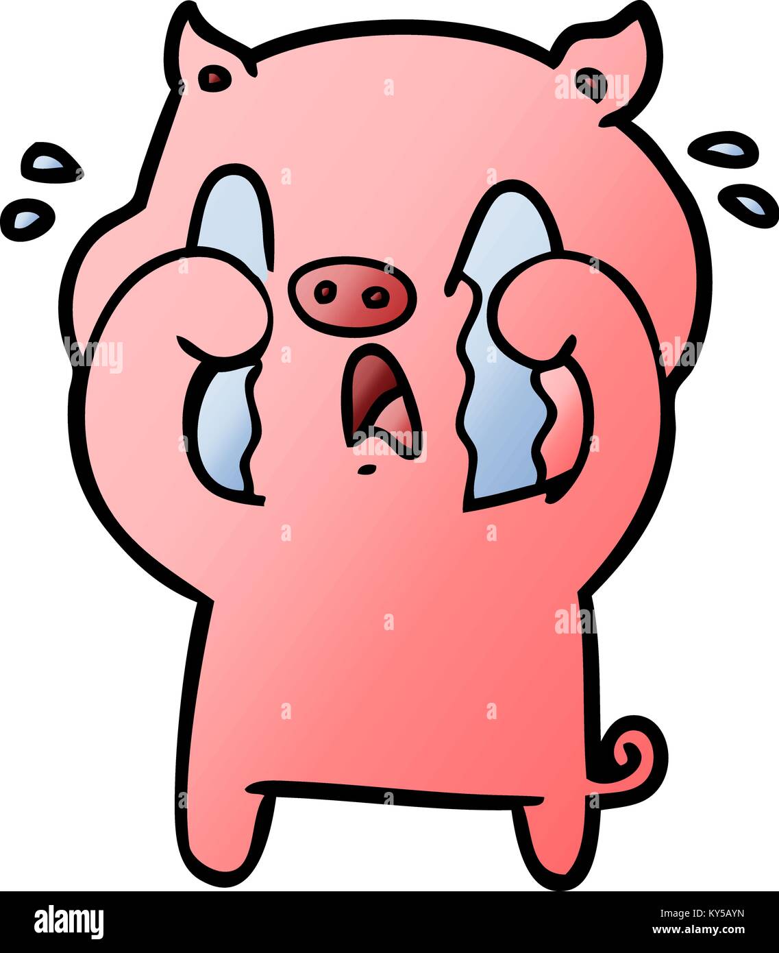 crying pig cartoon Stock Vector Image & Art - Alamy
