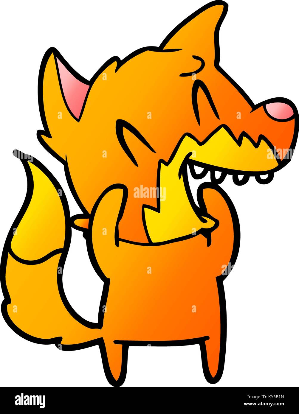 laughing fox cartoon Stock Vector Image & Art - Alamy