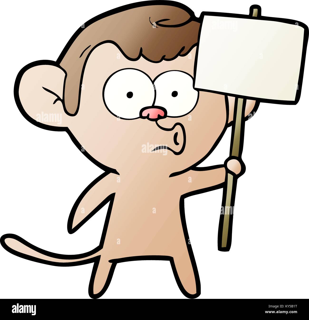 cartoon hooting monkey Stock Vector Image & Art - Alamy