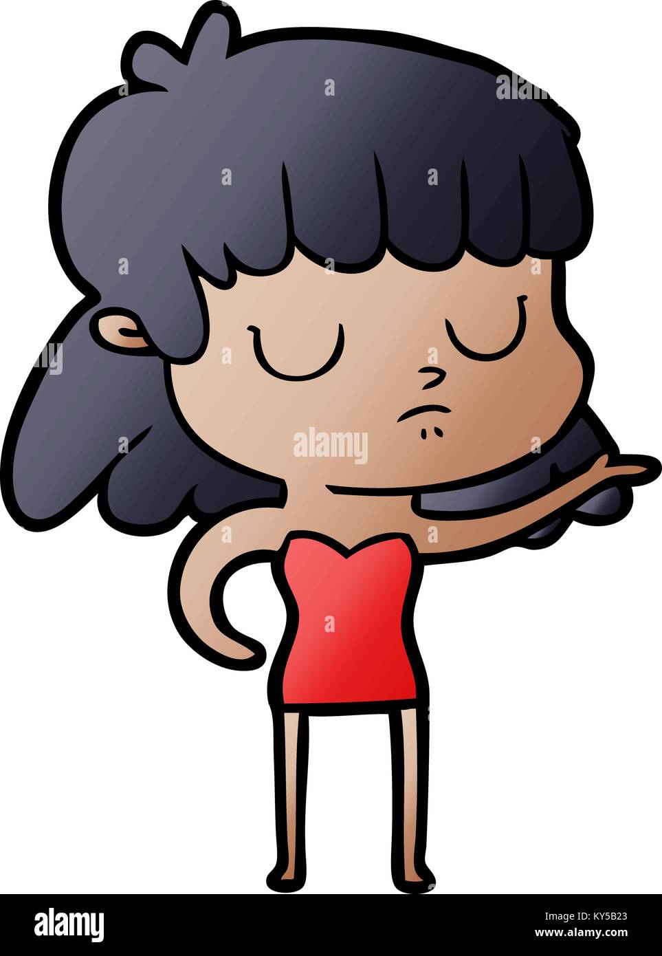 cartoon indifferent woman Stock Vector Image & Art - Alamy