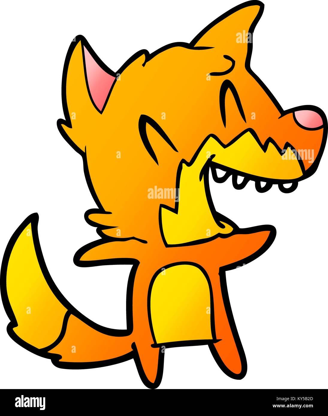 laughing fox cartoon Stock Vector Image & Art - Alamy