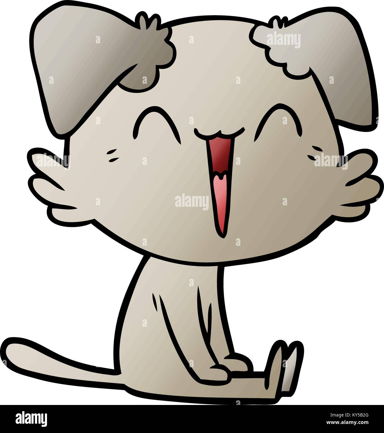 happy little dog cartoon Stock Vector Image & Art - Alamy
