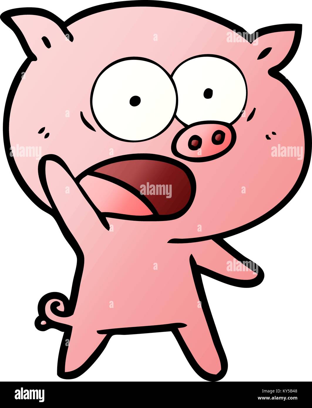 cartoon pig shouting Stock Vector Image & Art - Alamy