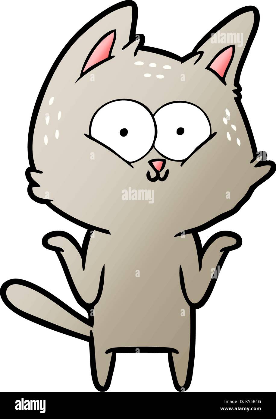 cartoon cat shrugging shoulders Stock Vector Image & Art - Alamy