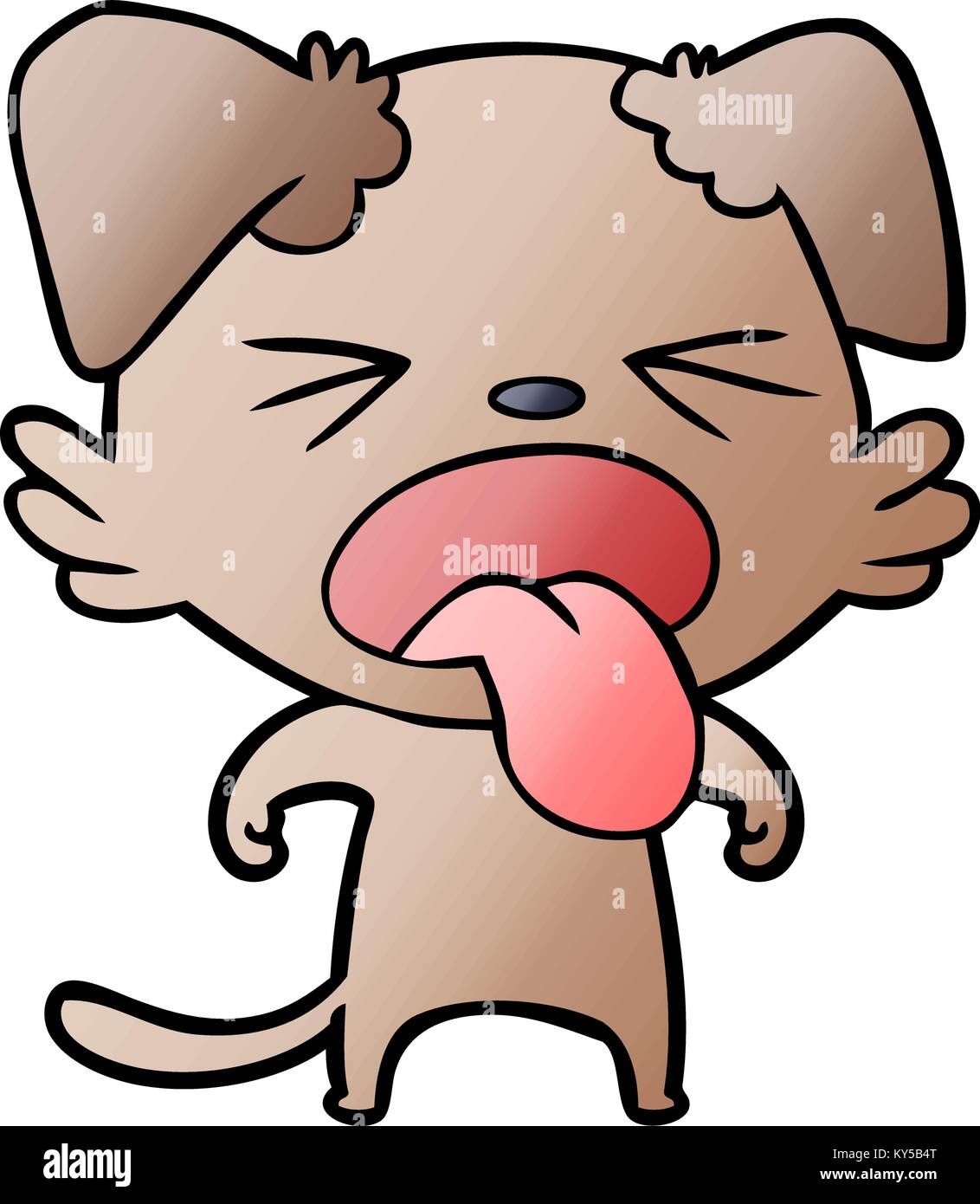 cartoon disgusted dog Stock Vector Image & Art - Alamy