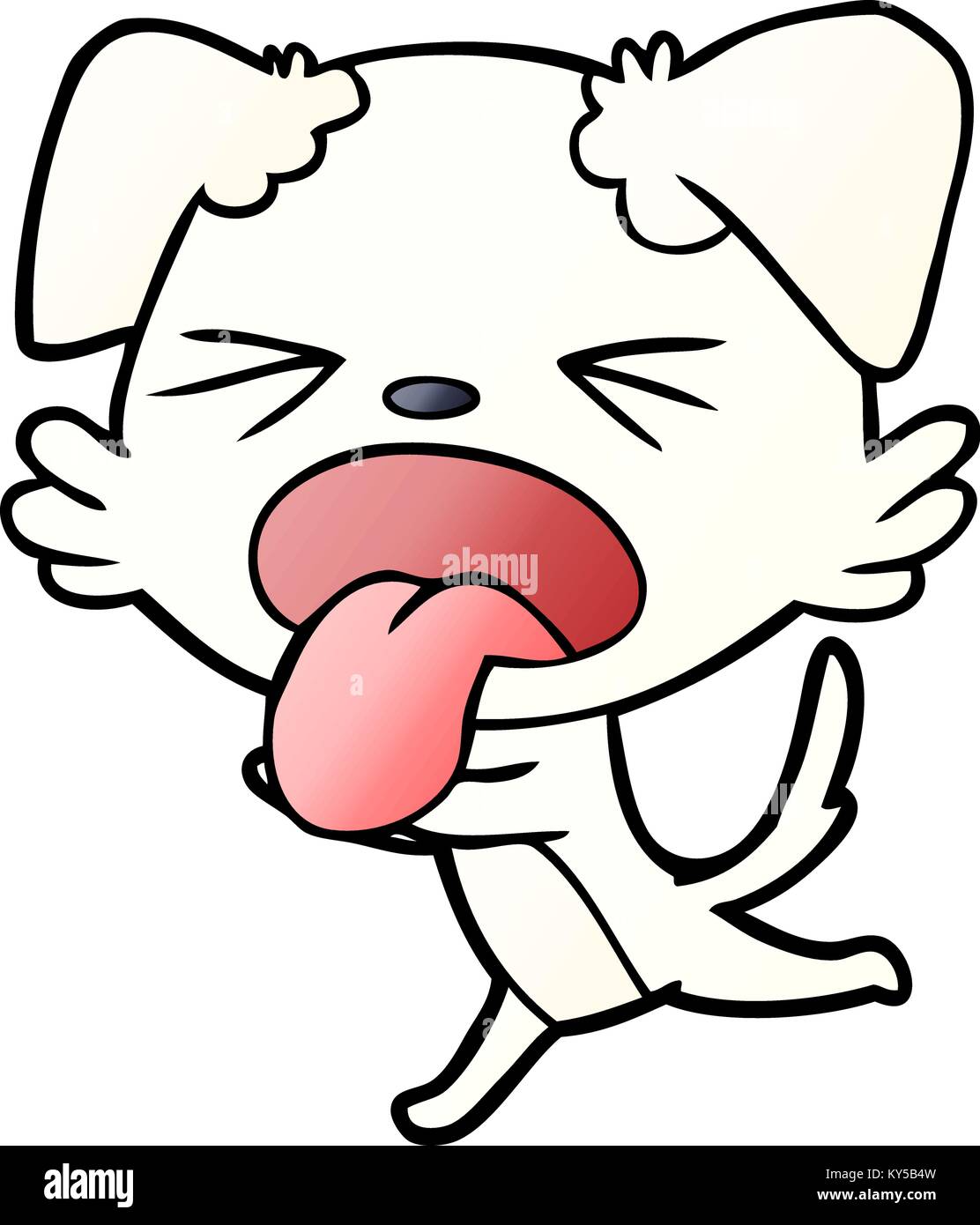 cartoon panting dog Stock Vector Image & Art - Alamy