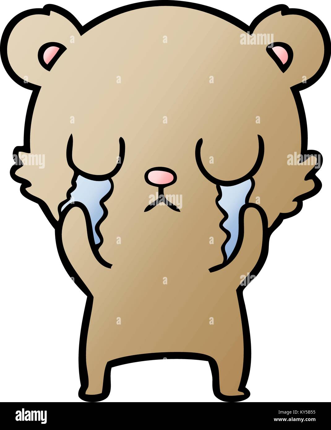 crying cartoon bear Stock Vector Image & Art - Alamy