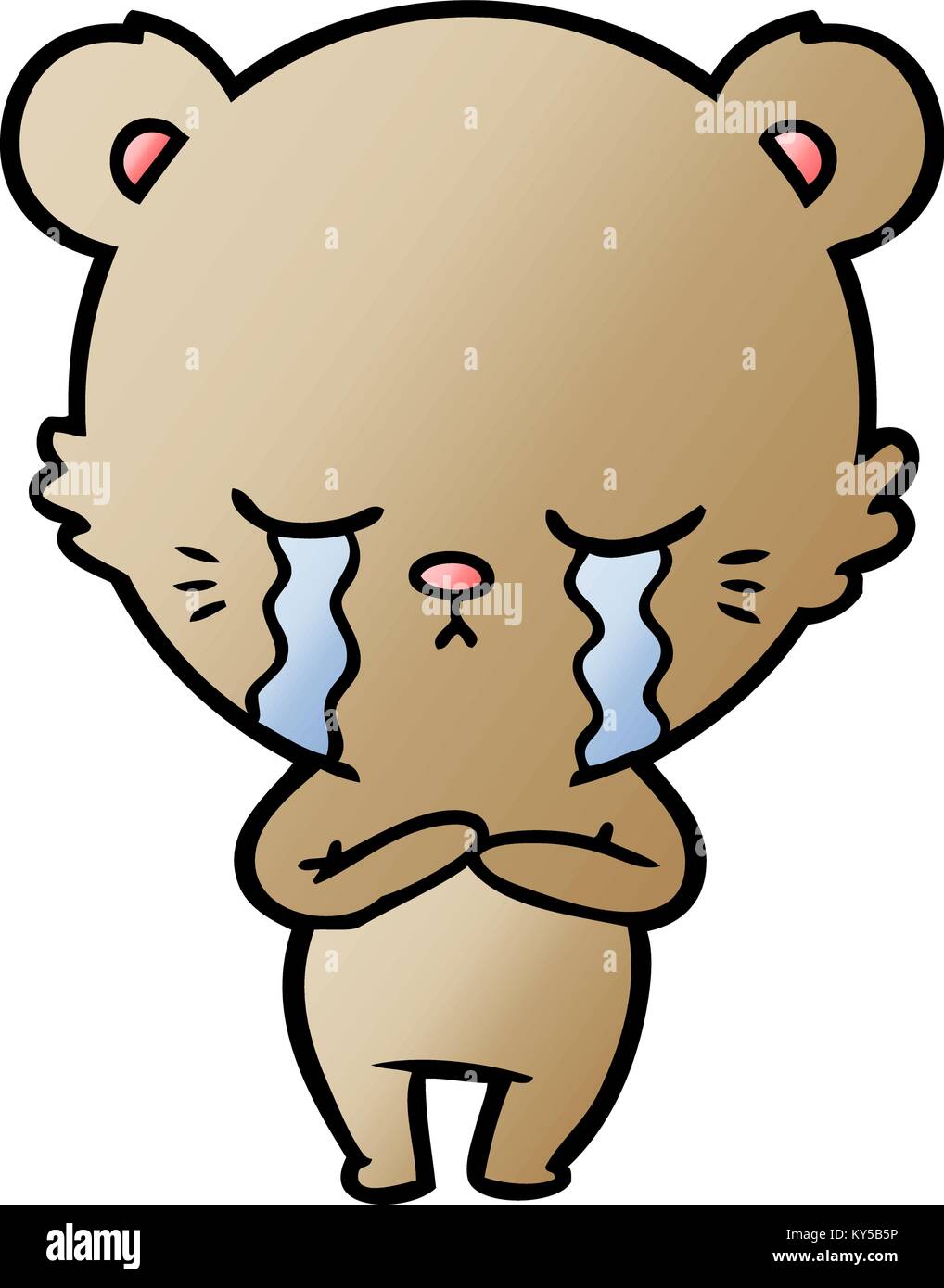 crying cartoon bear Stock Vector Image & Art - Alamy