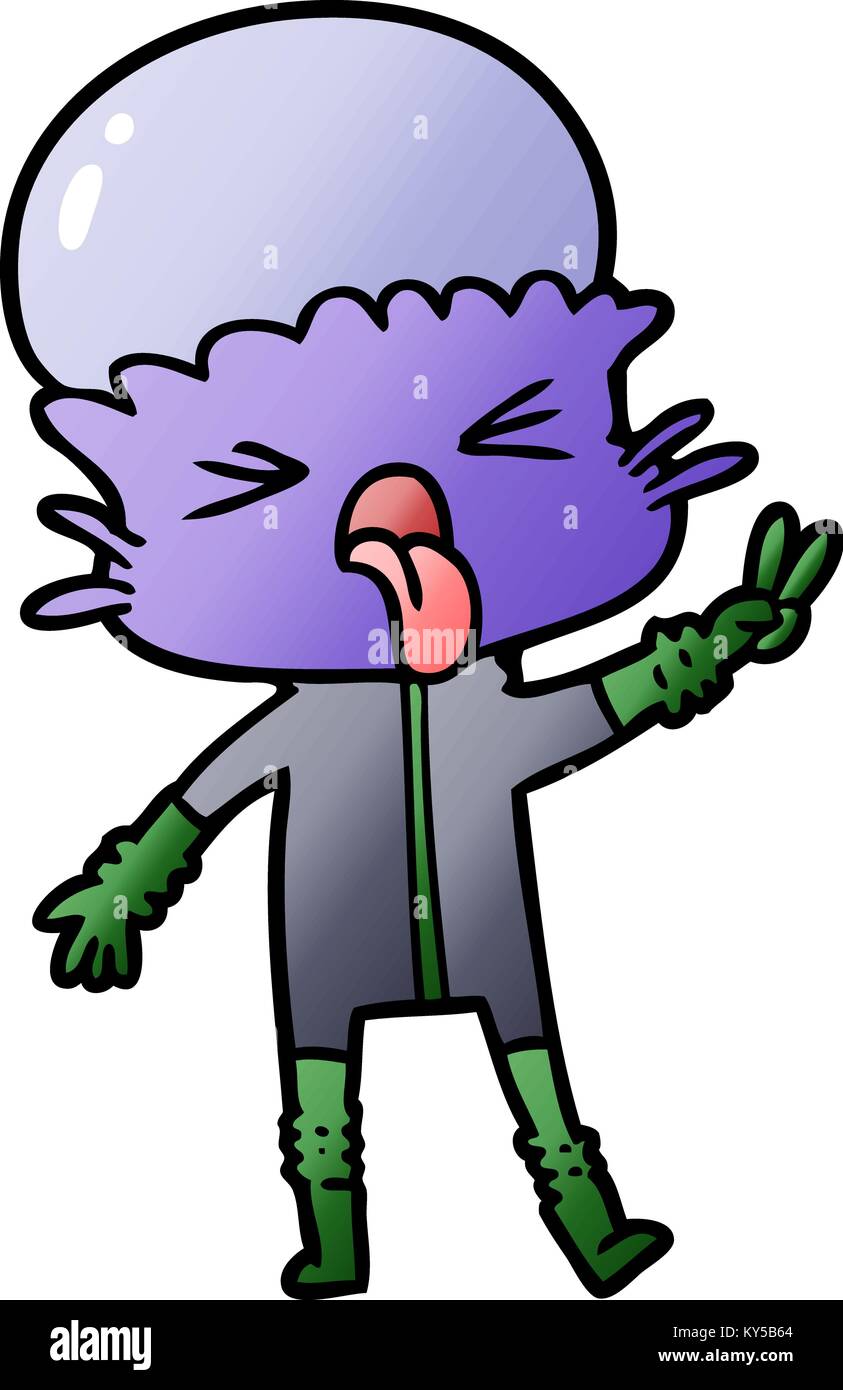 weird cartoon alien Stock Vector Image & Art - Alamy