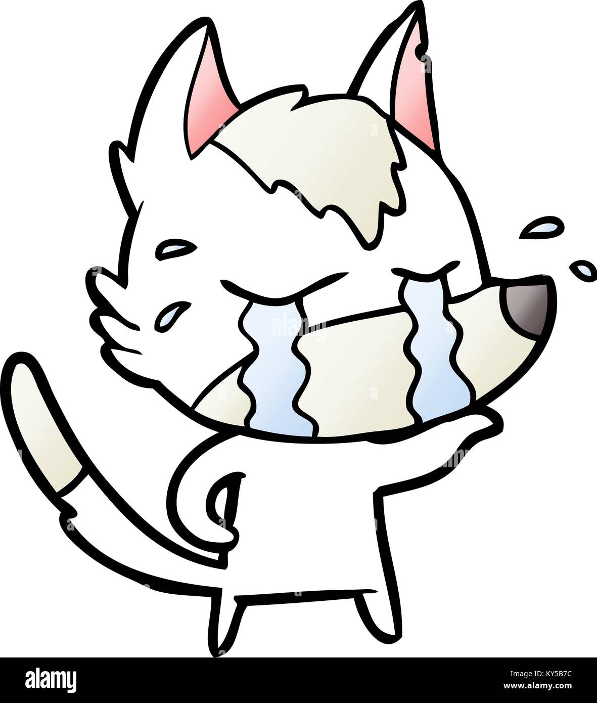 cartoon crying wolf Stock Vector Image & Art - Alamy