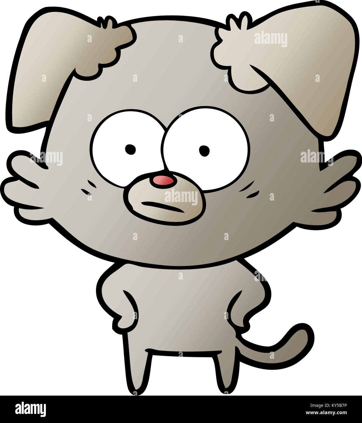 nervous dog cartoon Stock Vector Image & Art - Alamy