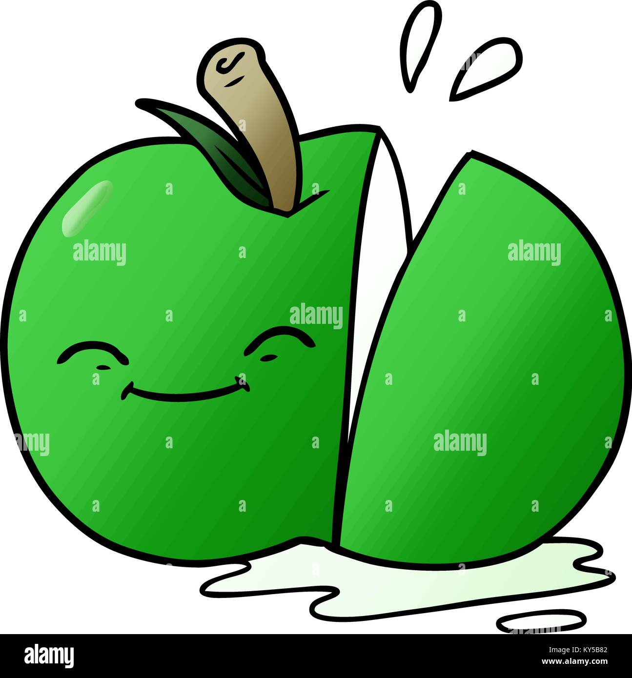 cartoon sliced apple Stock Vector Image & Art - Alamy