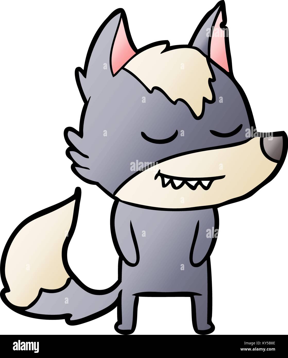 friendly cartoon wolf Stock Vector Image & Art - Alamy