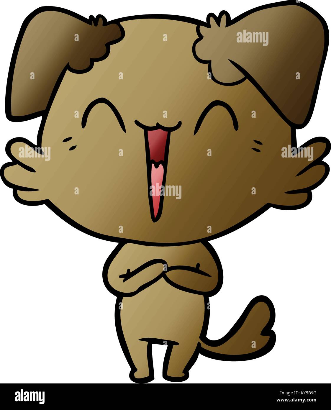 happy little dog cartoon Stock Vector Image & Art - Alamy