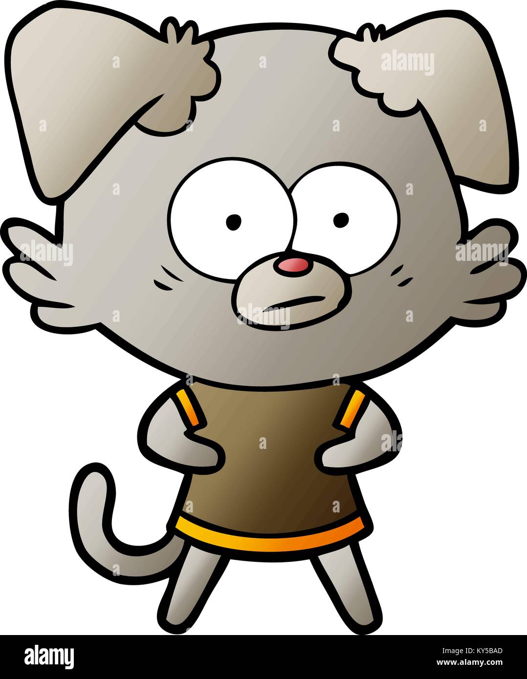 nervous dog cartoon Stock Vector Image & Art - Alamy