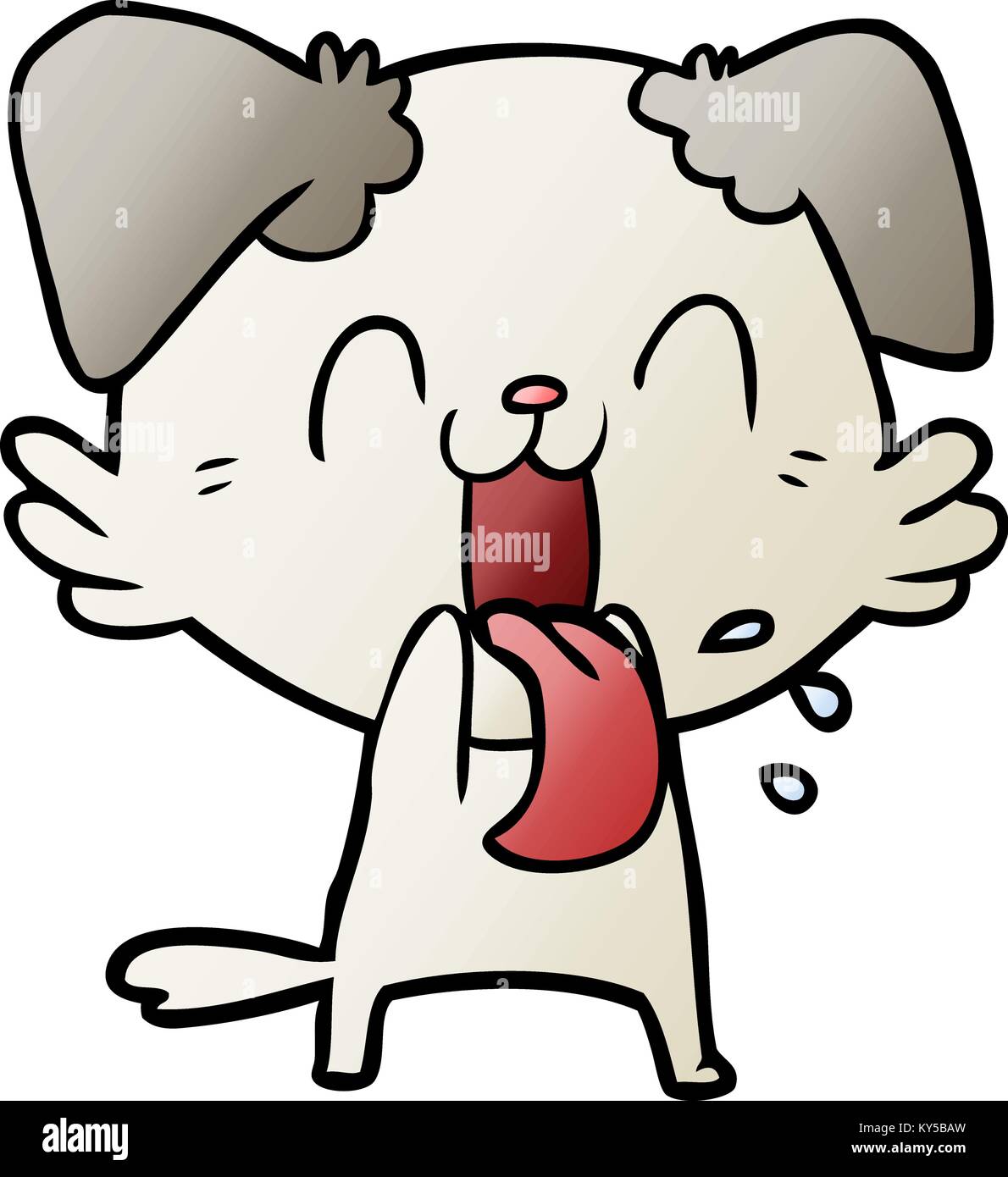 cartoon panting dog Stock Vector Image & Art - Alamy