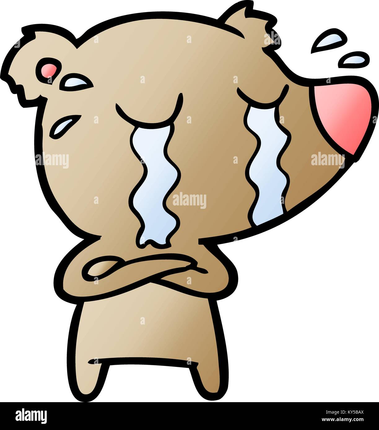 cartoon crying bear Stock Vector Image & Art - Alamy