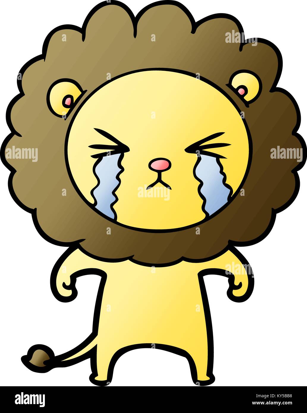 cartoon crying lion Stock Vector Image & Art - Alamy