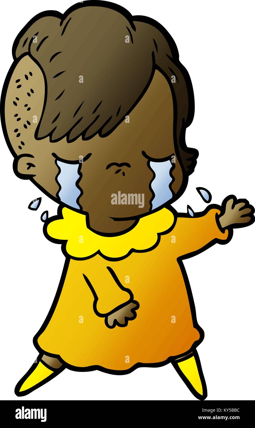 cartoon crying girl Stock Vector Image & Art - Alamy