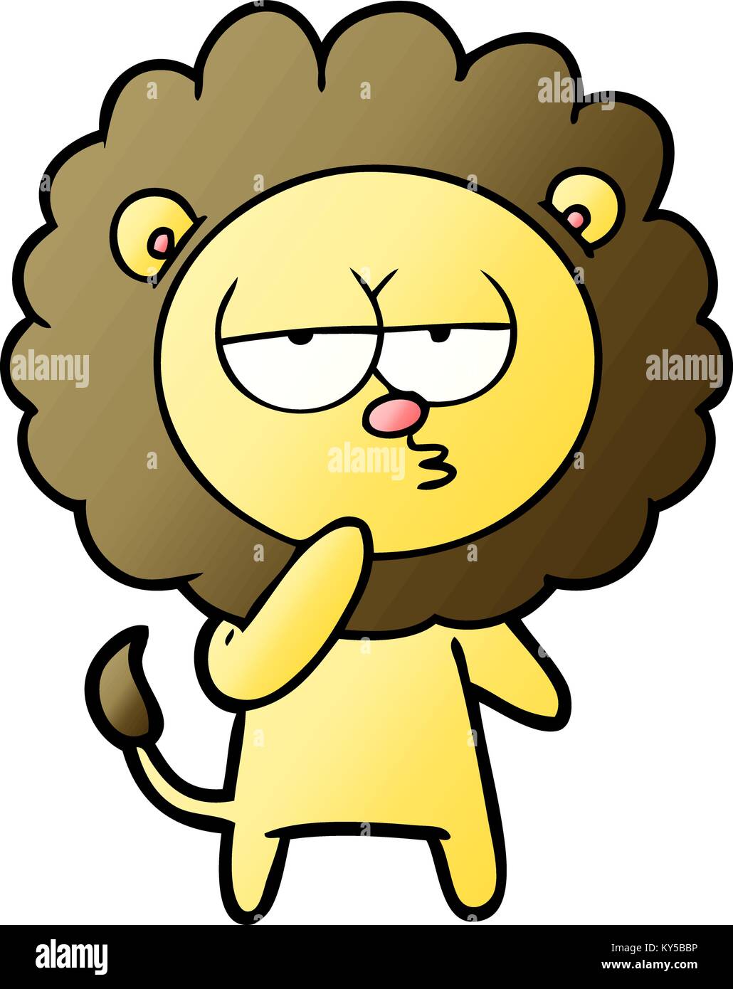 cartoon tired lion Stock Vector Image & Art - Alamy