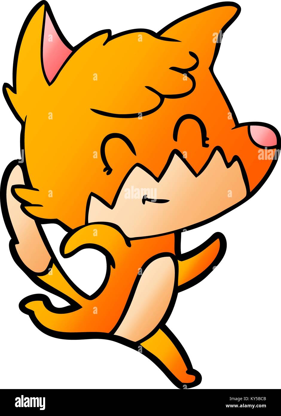 cartoon friendly fox Stock Vector Image & Art - Alamy