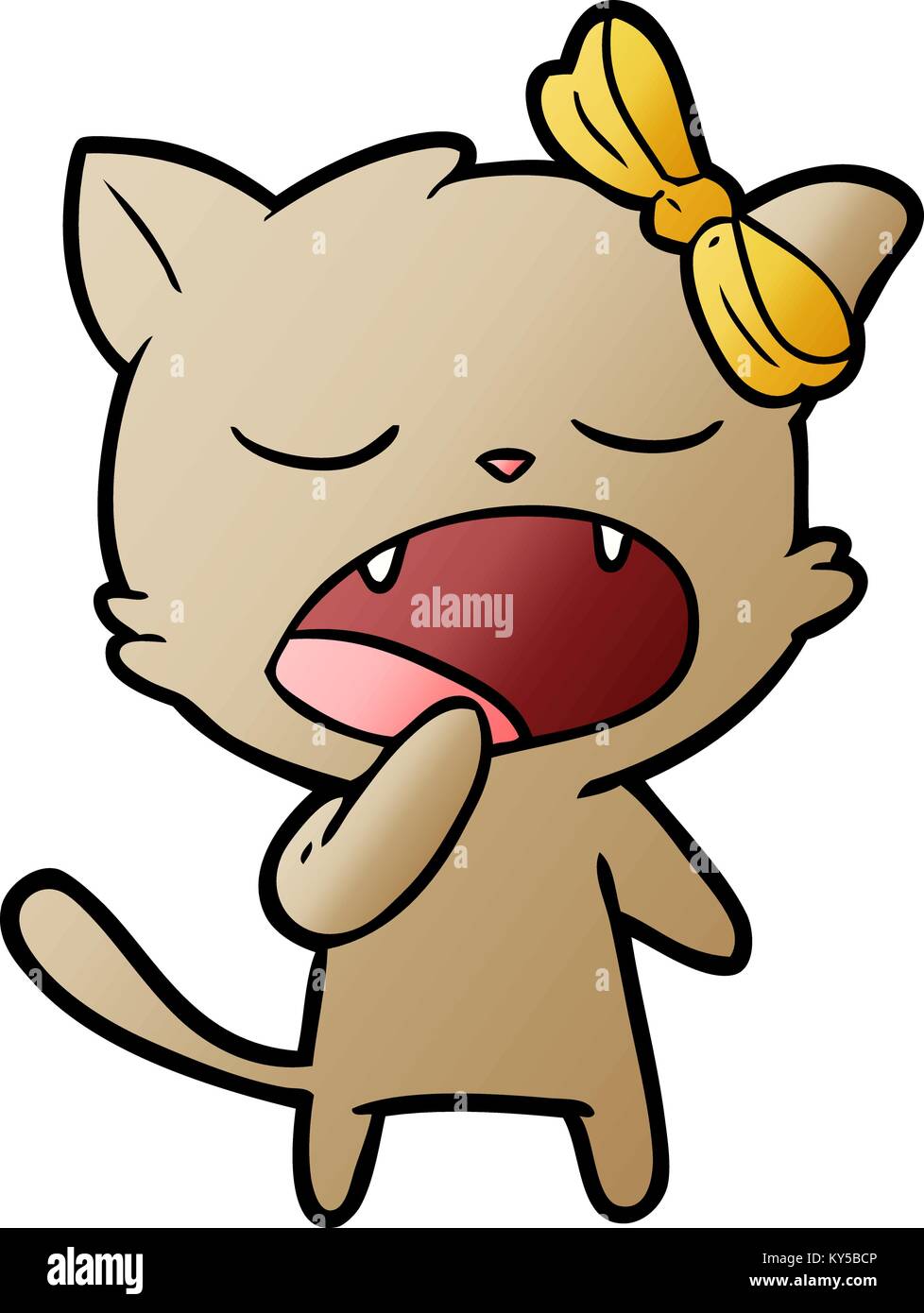 cartoon yawning cat Stock Vector Image & Art - Alamy