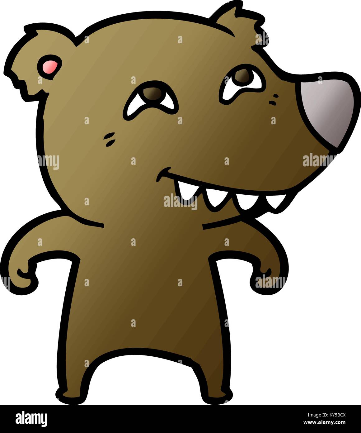 cartoon bear showing teeth Stock Vector Image & Art - Alamy