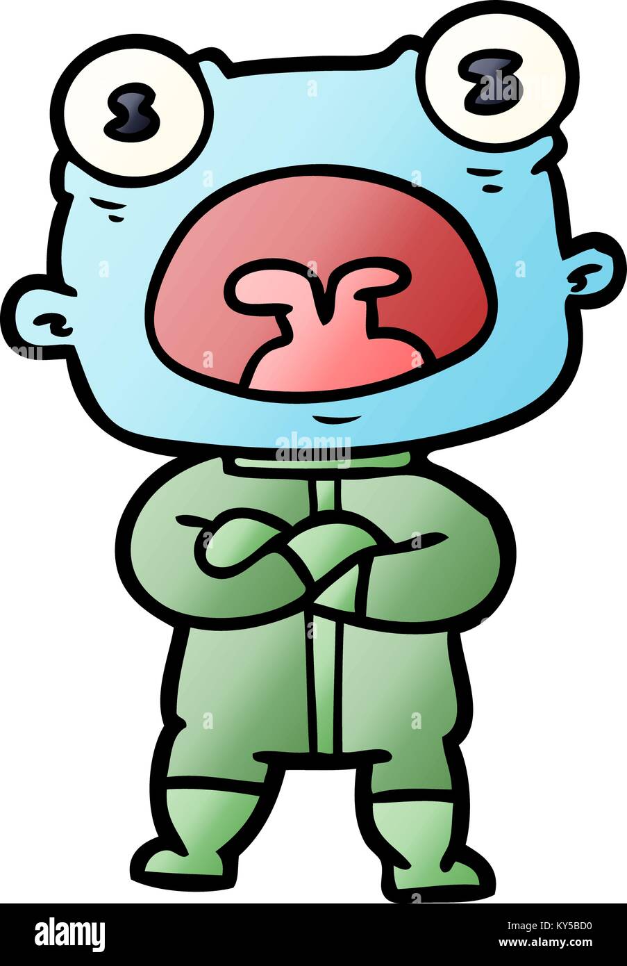 cartoon weird alien communicating Stock Vector Image & Art - Alamy