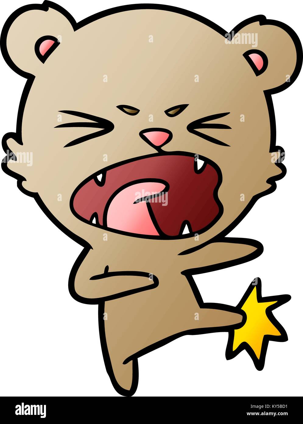 angry cartoon bear Stock Vector Image & Art - Alamy