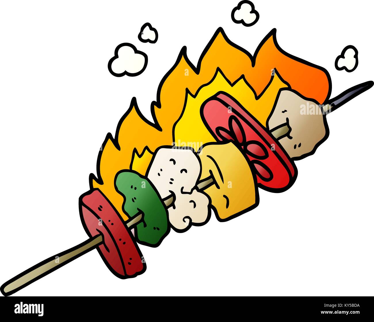 cartoon kebab sticks Stock Vector Image & Art - Alamy